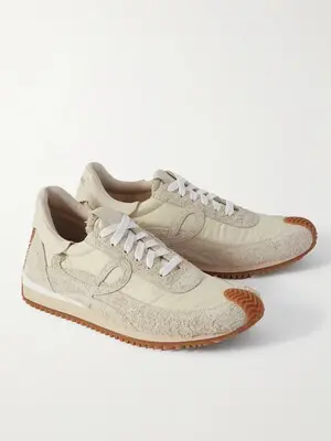 Loewe Flow Runner Leather-trimmed Sneakers