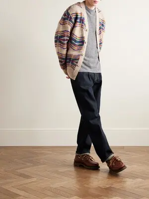 NOAH Straight-leg Pleated Jeans - Blue