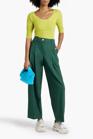 GANNI Woven Tapered Pants