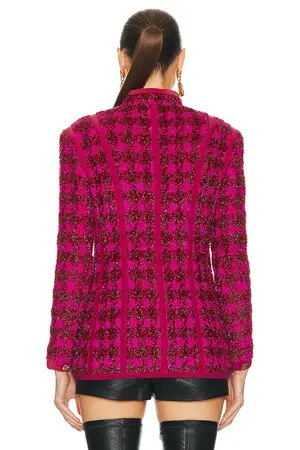 Chanel Shimmer Houndstooth Tweed Jacket