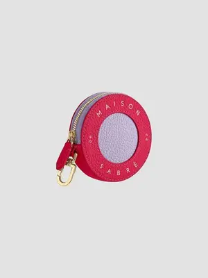 MAISON DE SABRE Leather Coin Purse - Fuchsia Lavender