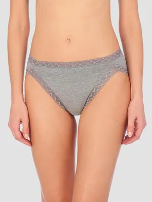 Natori Bliss Cotton French Cut Brief - Grey Heather