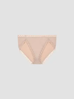 Natori Bliss Cotton French Cut Brief - Grey Heather