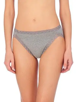Natori Bliss Cotton French Cut Brief Lt Grey Heather