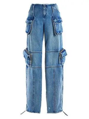 Retrofete Women's Tammy Cargo Jeans - Sea  - Sea