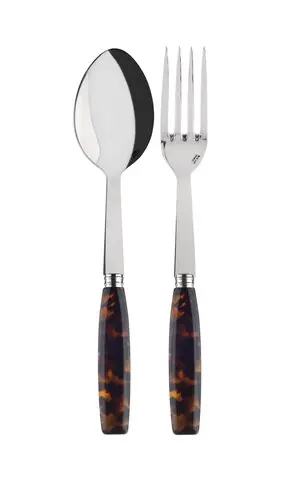 SABRE Djembe Tortoiseshell Two-piece Serving Set - Brown
