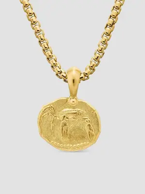 David Yurman Cancer Amulet In 18k Yellow - Gold