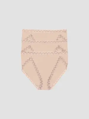 Natori Bliss Cotton French Cut Brief 3 Pack - Cafe