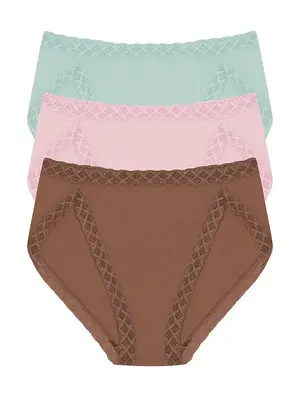 Natori Bliss Cotton French Cut Brief 3 Pack Nutmeg