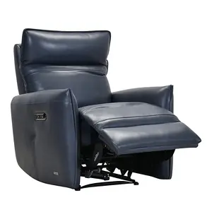 Bloomingdale'S Violino Kelli Power Leather Recliner - Zen Indigo Navy Blue