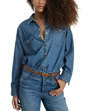 ALEX MILL Western Denim Shirt - Sante Fe Medium