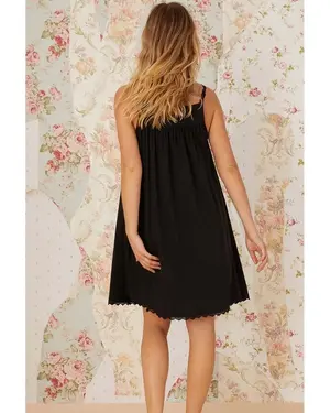Eileen West Cotton Lace Trim Chemise