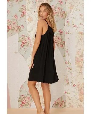 Eileen West Cotton Lace Trim Chemise