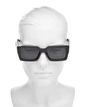 Celine Bold 3 Dots Rectangular Sunglasses, 54mm - Black/gray Solid