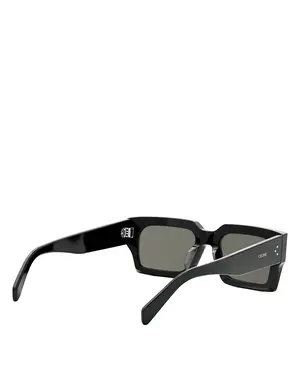 Celine Bold 3 Dots Rectangular Sunglasses, 54mm - Black/gray Solid