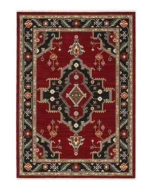 ORIENTAL WEAVERS Lilihan 092r6 Runner Area Rug, 2' X 6 - Red/black