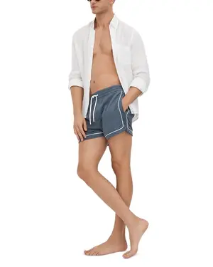 REISS Piped Drawstring 5 Swim Trunks