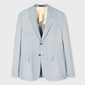 Paul Smith Light Linen Buggy-lined Blazer - Blue