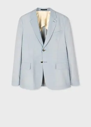 Paul Smith Light Linen Buggy-lined Blazer - Blue