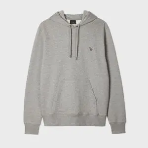 Paul Smith Cotton Zebra Logo Hoodie - Grey