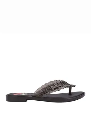 Whistles Melissa Slim Thong Sandals - Black