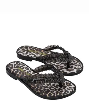 Melissa Slim Thong Sandals - Brown