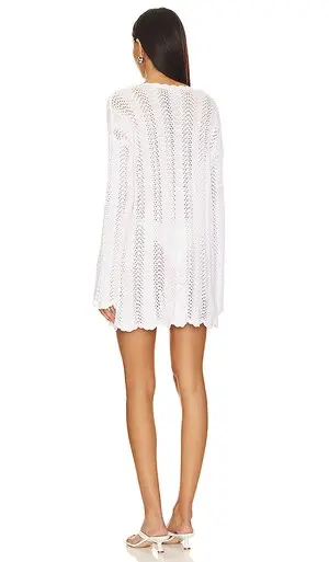Show Me Your Mumu Packable Pullover Coverup In White - White Crochet