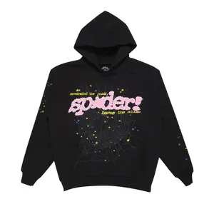 SP5DER Printed Hoodie - Black