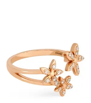 BEE GODDESS And Diamond Apple Seed Tara Ring - Rose Gold