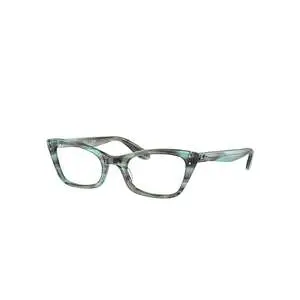 Ray-ban Lady Burbank Optics Eyeglasses Frame - Striped Green