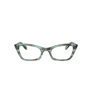 Ray-ban Lady Burbank Optics Eyeglasses Frame - Striped Green
