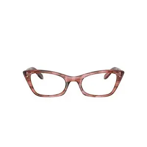 Ray-ban Lady Burbank Optics Eyeglasses Frame - Striped Pink