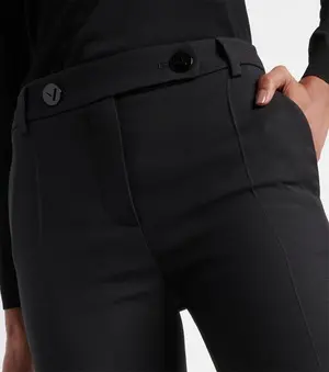 Valentino Garavani Crêpe Couture Mid-rise Straight Pants - Black
