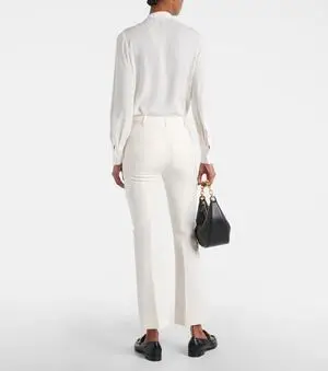Valentino Garavani Crêpe Couture Mid-rise Straight Pants
