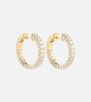 Shay Jewelry 18kt Yellow Hoop Earrings With Diamonds - Gold