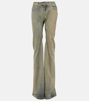 Rick Owens Mid-rise Flared Jeans - Grey