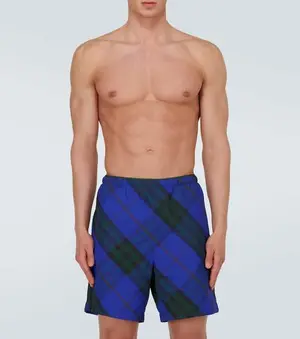 Burberry Check Swim Trunks
