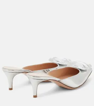 GIANVITO ROSSI Jaipur 55 Embellished Mules - Silver