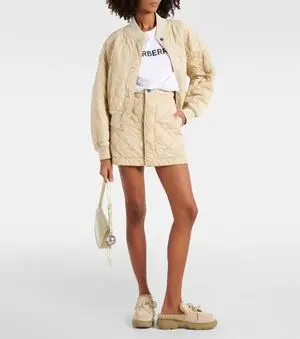 Burberry Ekd Shearling-lined Suede Mules - Neutrals