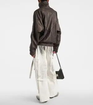 Acne Studios Letty Leather Bomber Jacket