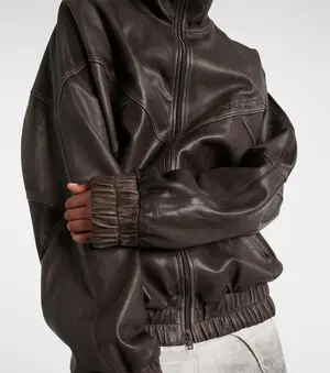 Acne Studios Letty Leather Bomber Jacket