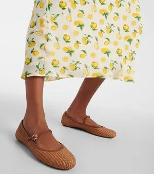 GIANVITO ROSSI Carla Ballet Flats - Brown
