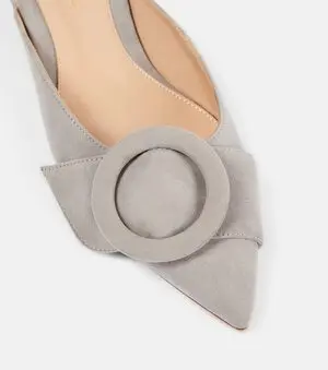 GIANVITO ROSSI Suede Ballet Flats
