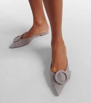 GIANVITO ROSSI Suede Ballet Flats