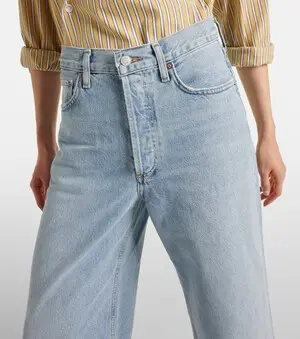AGOLDE Dame Jean High-rise Wide-leg Jeans - Blue