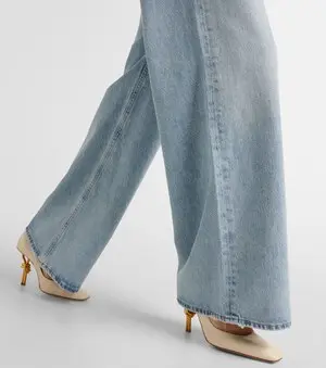 AGOLDE Dame Jean High-rise Wide-leg Jeans - Blue