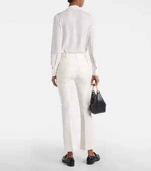Valentino Garavani Crêpe Couture Mid-rise Straight Pants
