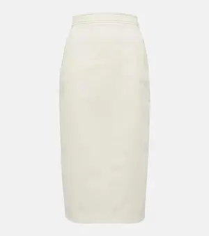 Max Mara Zulia Cotton-blend Midi Skirt