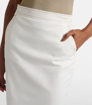 Max Mara Zulia Cotton-blend Midi Skirt