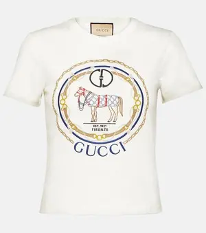 Gucci Interlocking G Cotton Jersey T-shirt - Multicoloured
